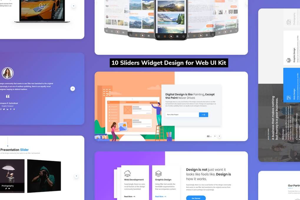 10 طراحی ویجت اسلایدر برای Web-UI Kit | پی‌پی‌تی المنت| ابزارهای طراحی ...
